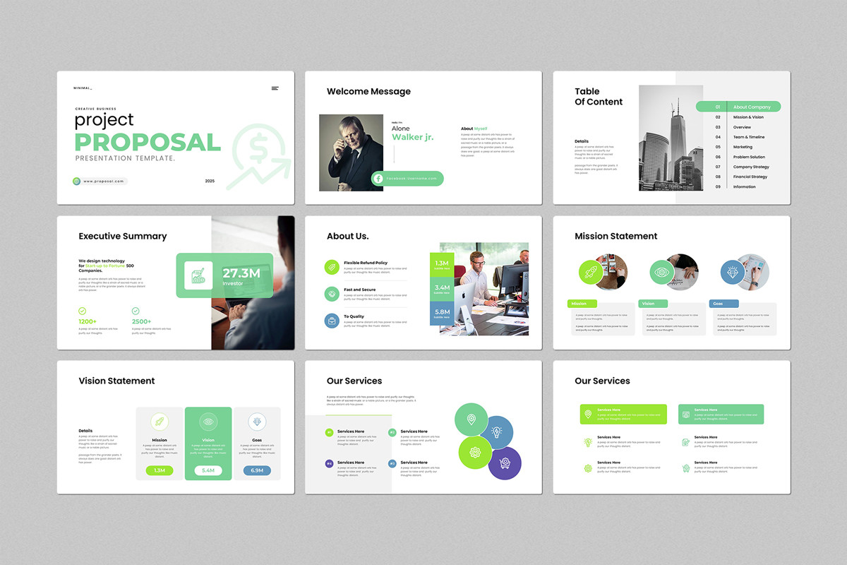 Project Proposal Google Slides Presentation Template | Nulivo Market