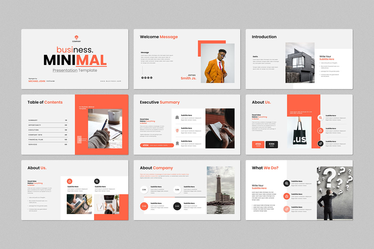 Minimal Google Slides Presentation Template | Nulivo Market