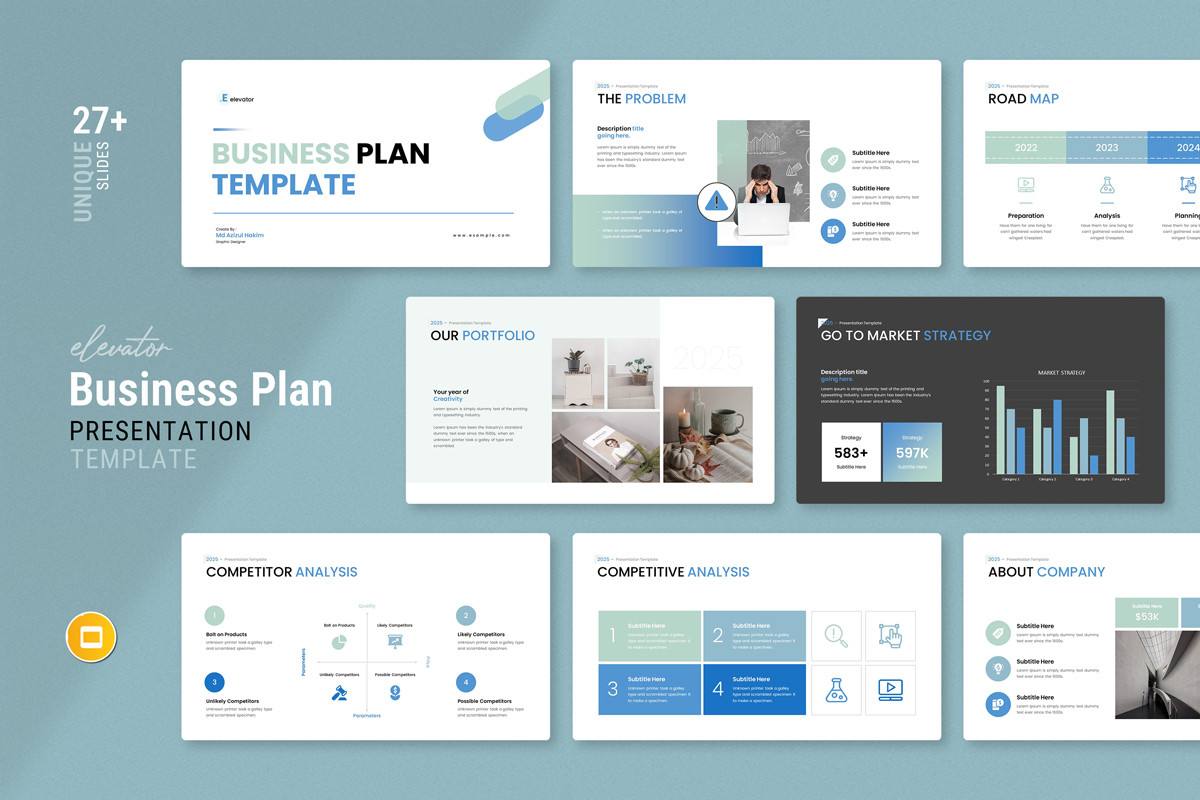 Business Plan Google Slides Presentation Template | Nulivo Market