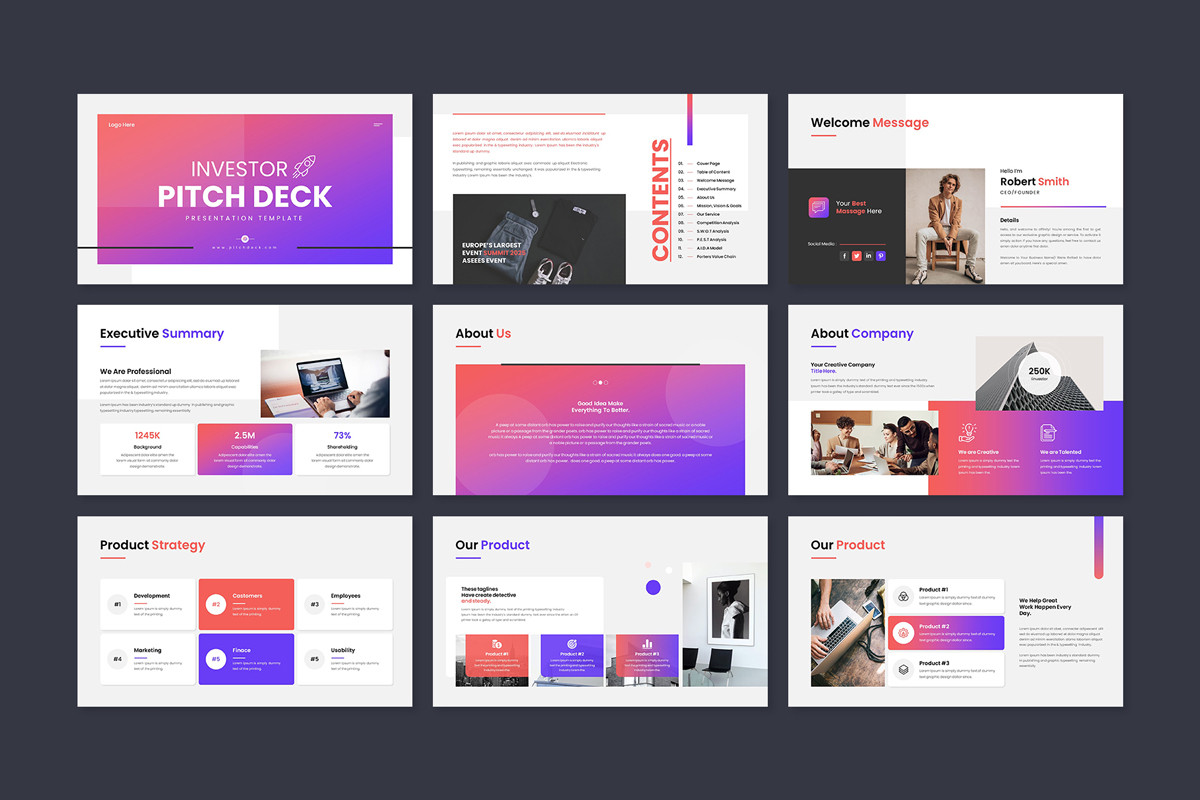 Investor Pitch Deck PowerPoint Presentation Template | Nulivo Market