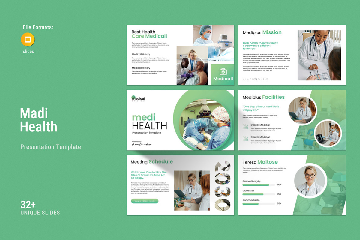 Medi Health Google Slides Presentation Template | Nulivo Market