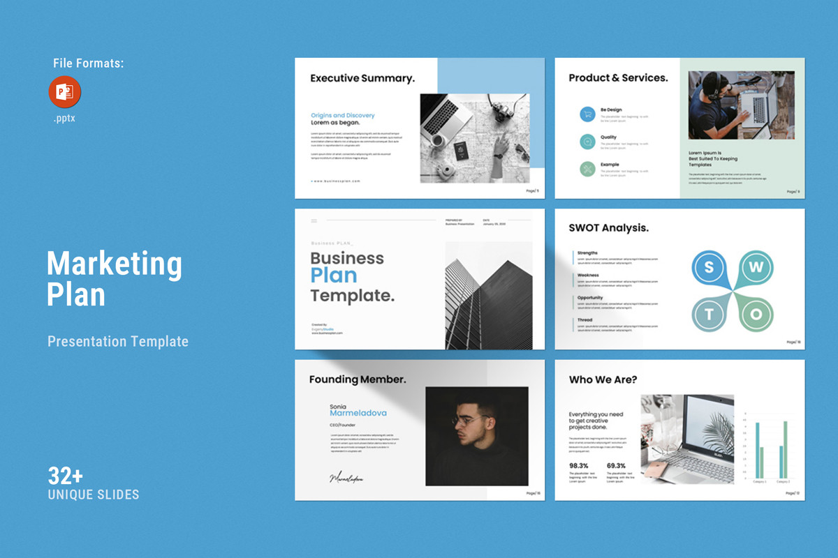 Business Plan PowerPoint Presentation Template | Nulivo Market