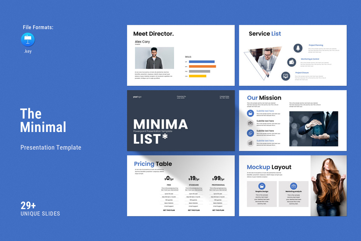 Minimalist Keynote Presentation Template | Nulivo Market