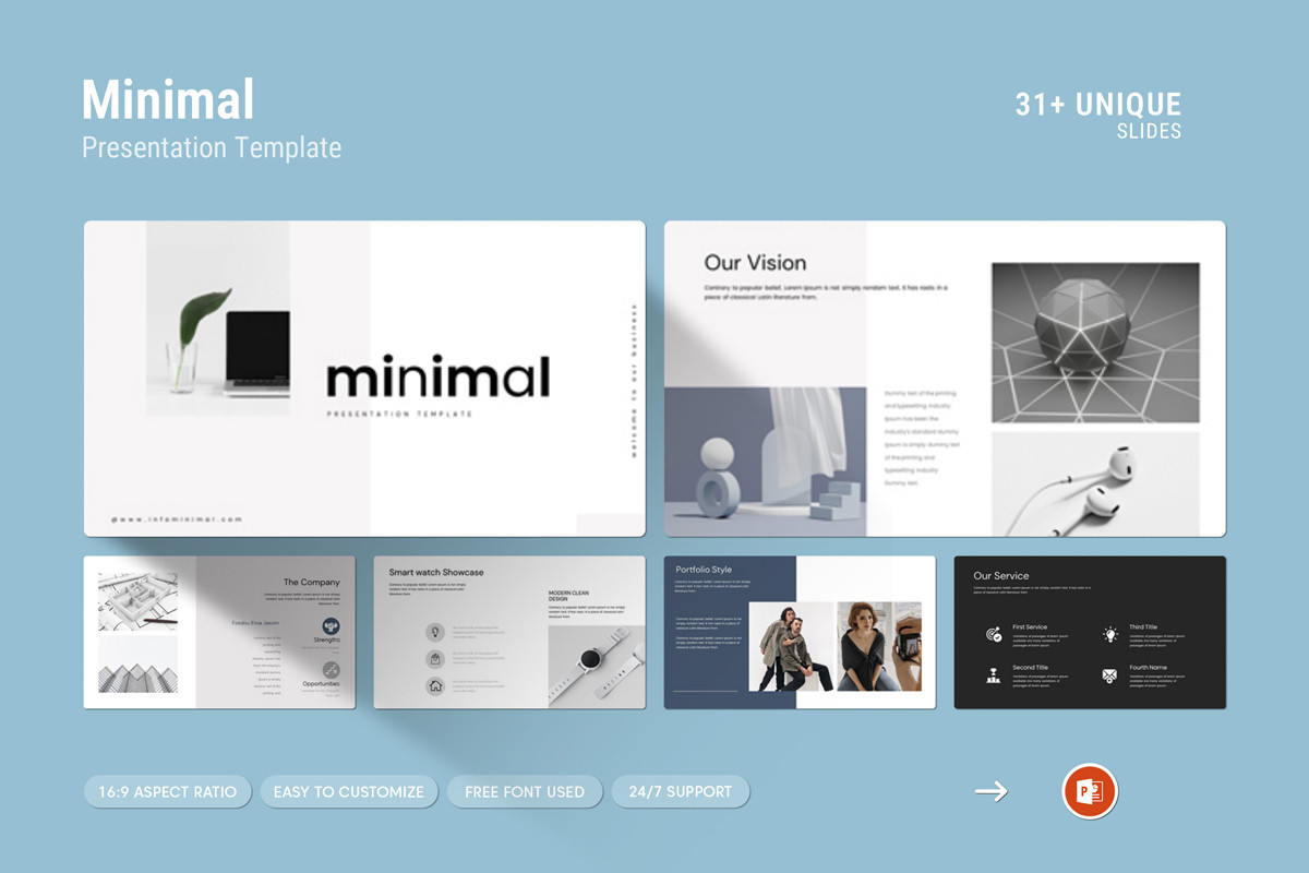 Minimal PowerPoint Presentation Template | Nulivo Market