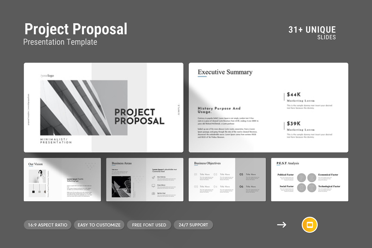 Project Proposal Google Slides Presentation Template | Nulivo Market