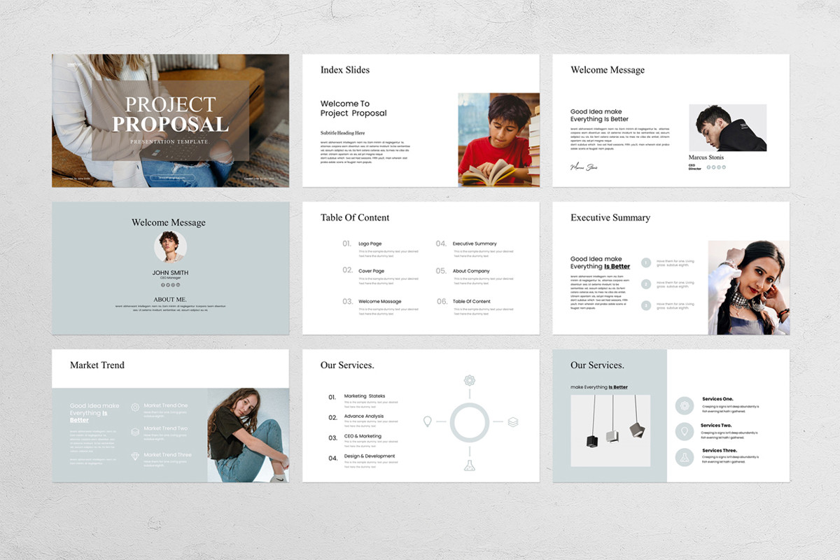 Project Proposal PowerPoint Presentation Template | Nulivo Market