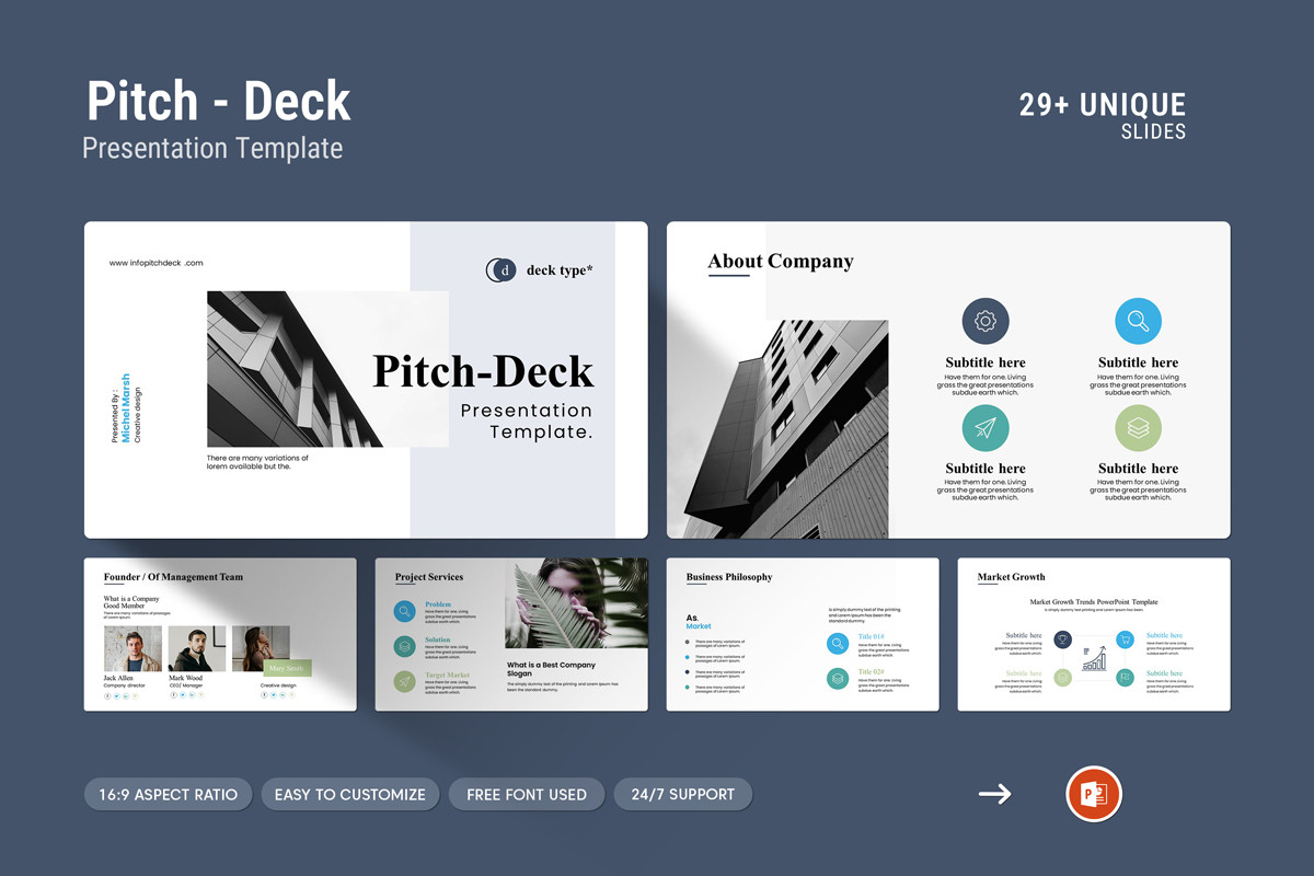 Pitch Deck PowerPoint Presentation Template | Nulivo Market