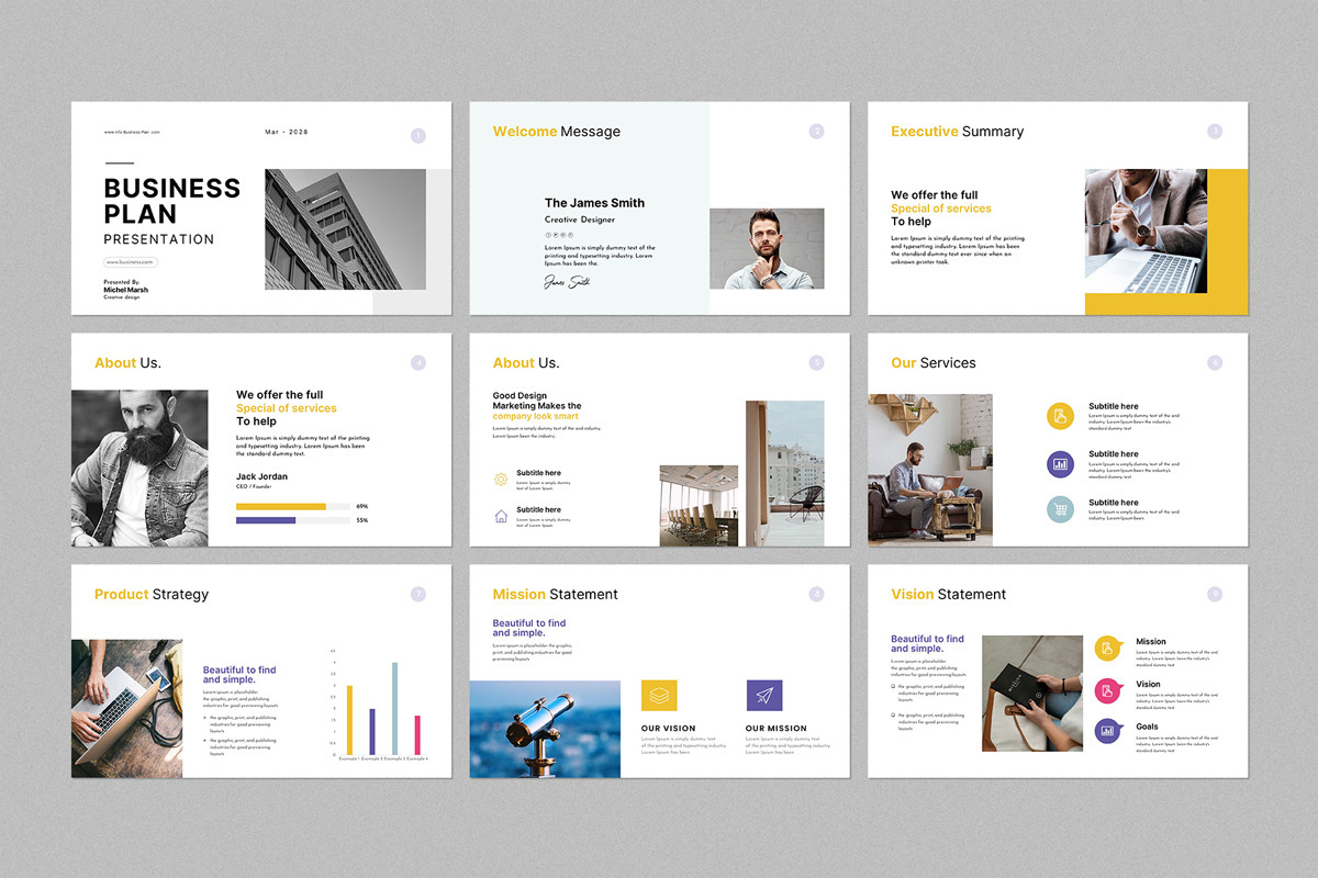 Business Plan Google Slides Presentation Template | Nulivo Market