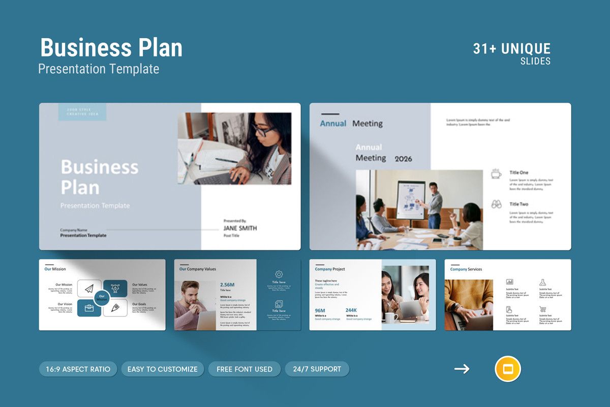 Business Plan Google Slides Presentation Template | Nulivo Market