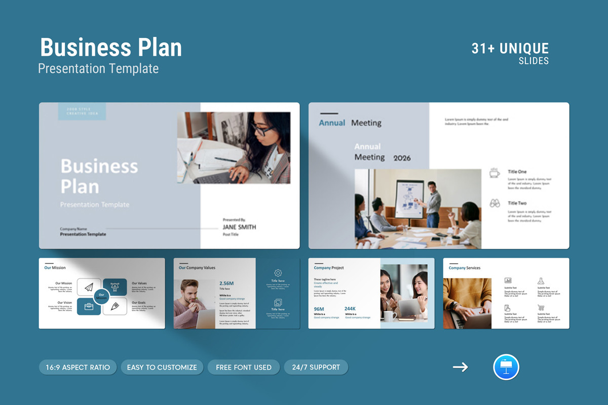 Business Plan Keynote Presentation Template | Nulivo Market