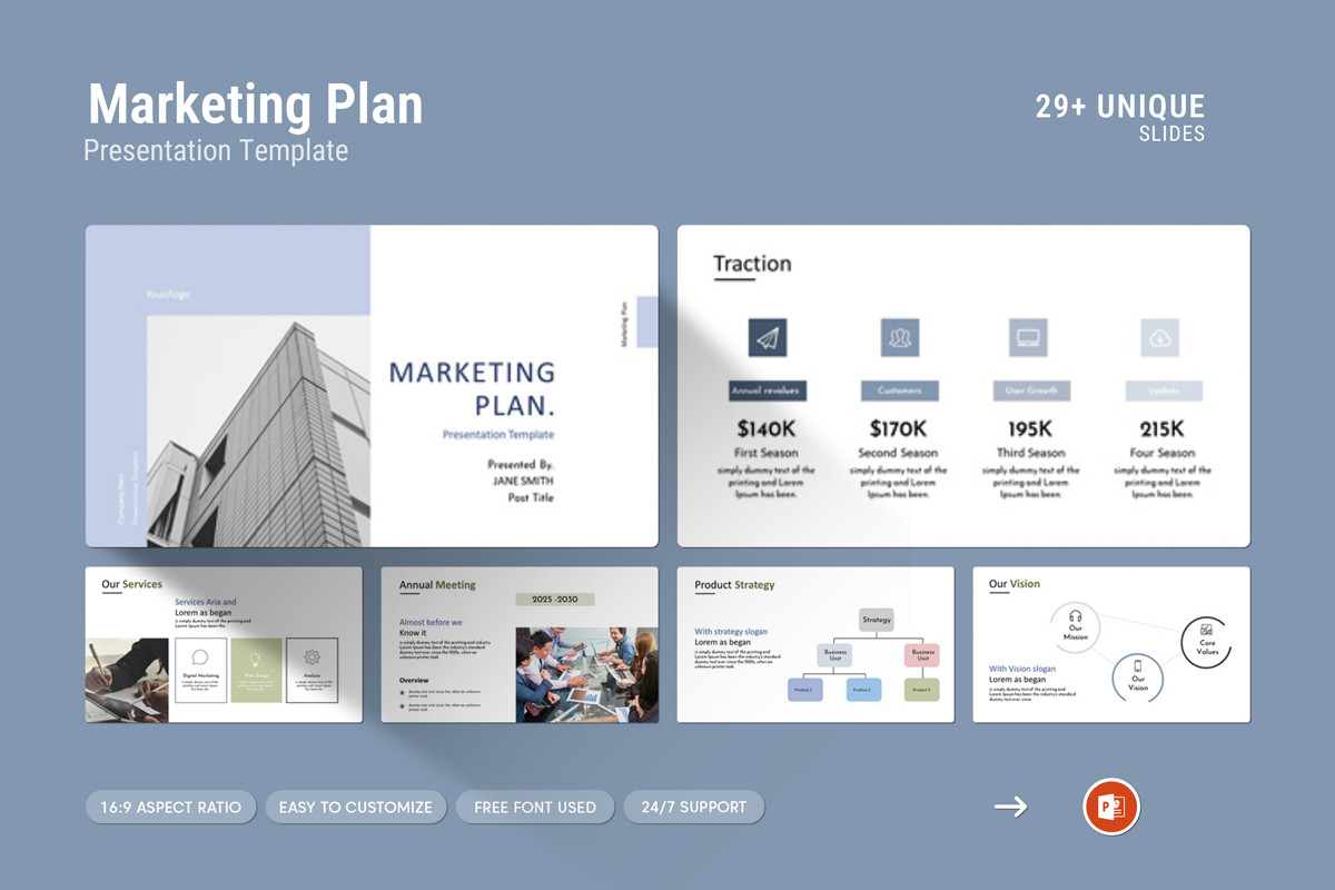 Marketing Plan PowerPoint Presentation Template | Nulivo Market