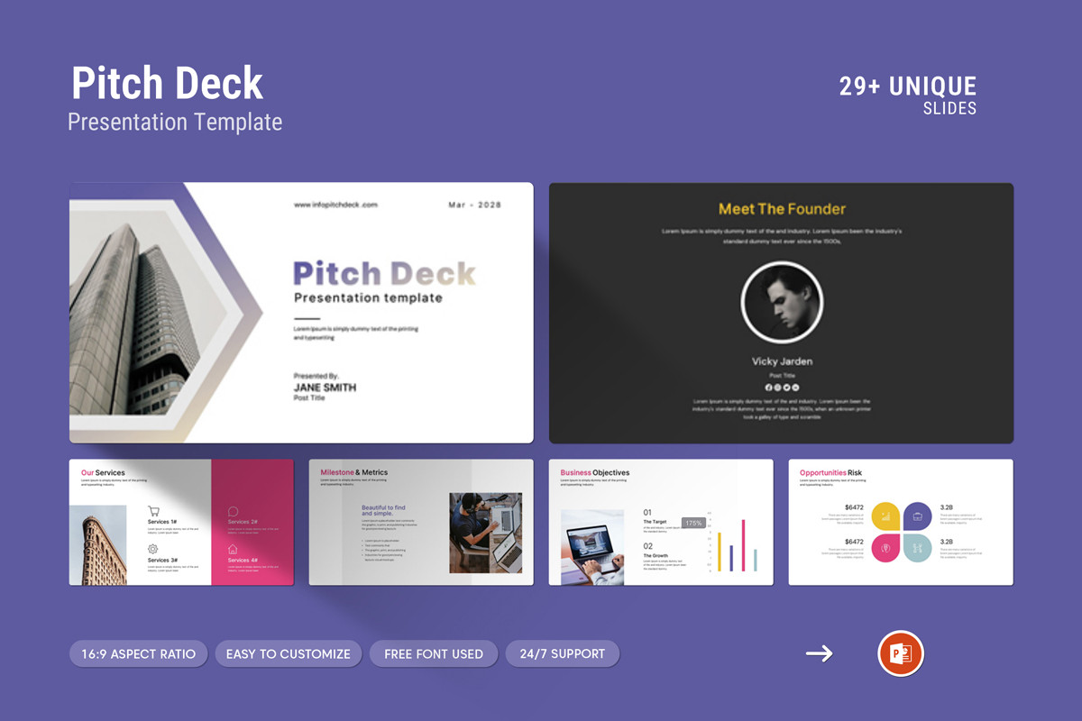 Pitch Deck PowerPoint Presentation Template | Nulivo Market