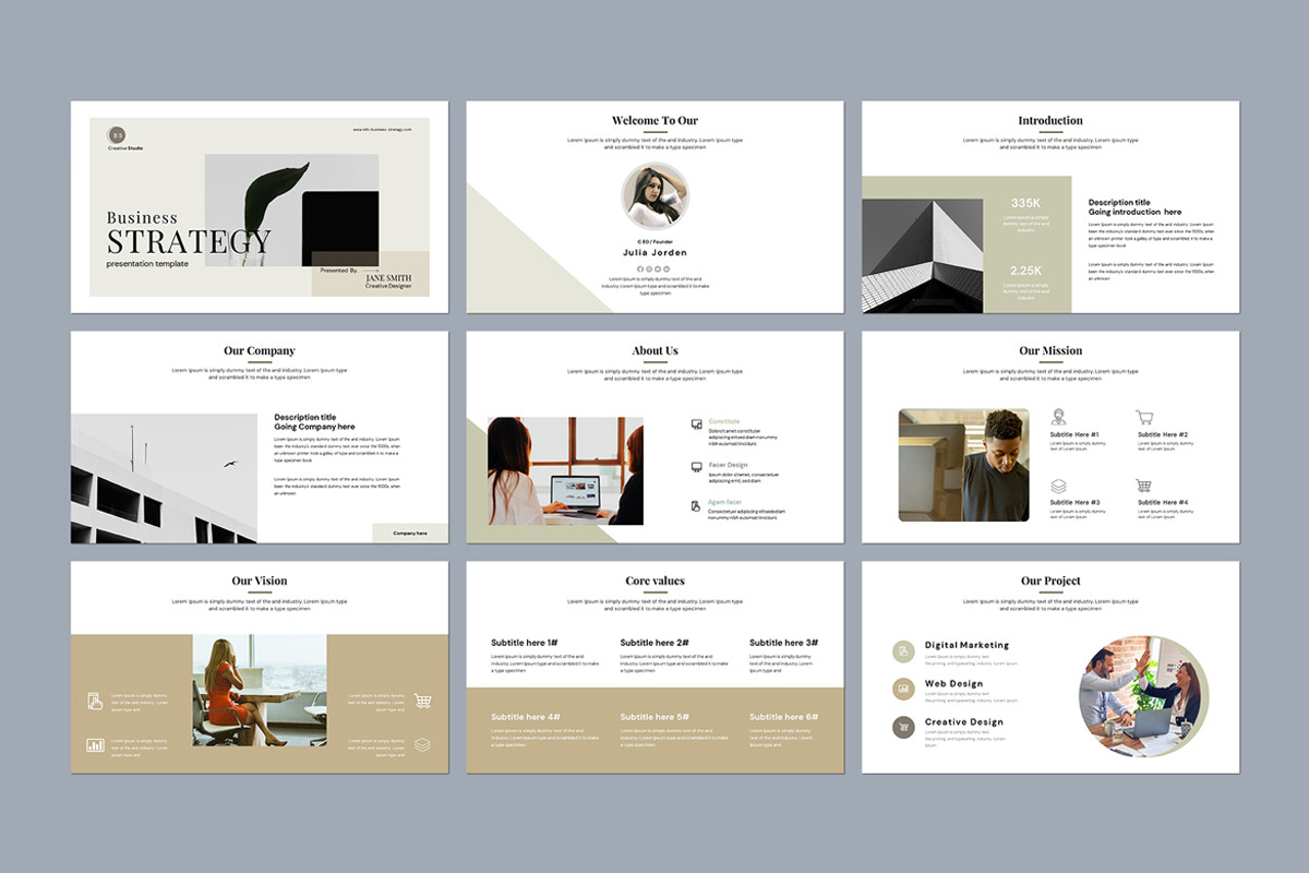 Business Strategy PowerPoint Presentation Template | Nulivo Market