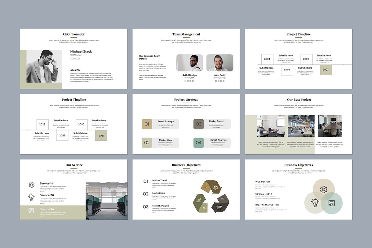 Business Strategy PowerPoint Presentation Template | Nulivo Market