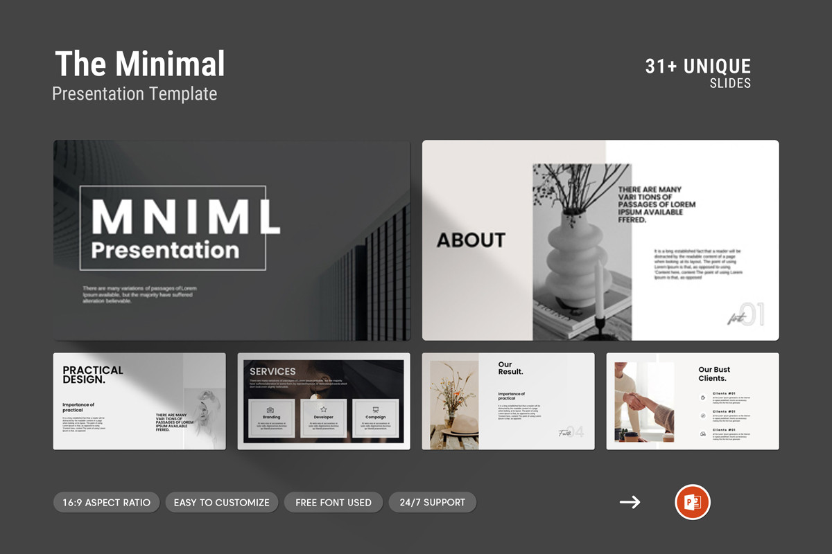 Minimalist PowerPoint Presentation Template | Nulivo Market