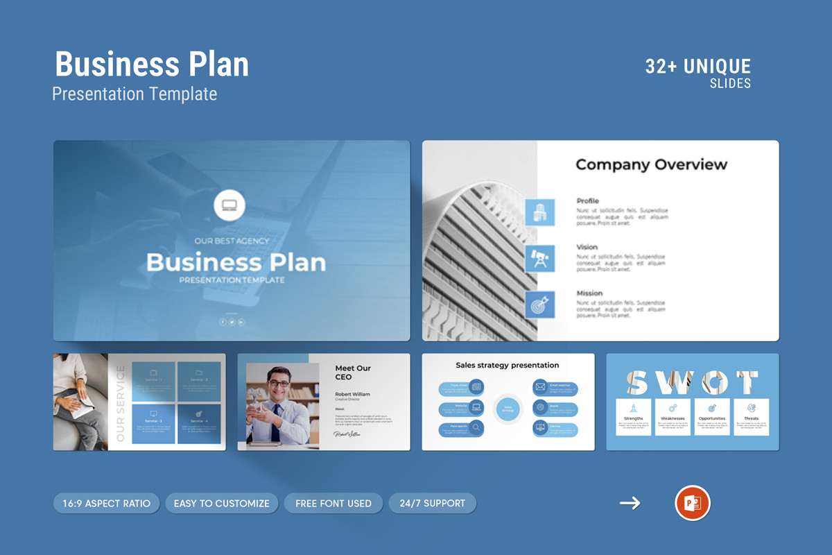 Business Plan PowerPoint Presentation Template | Nulivo Market