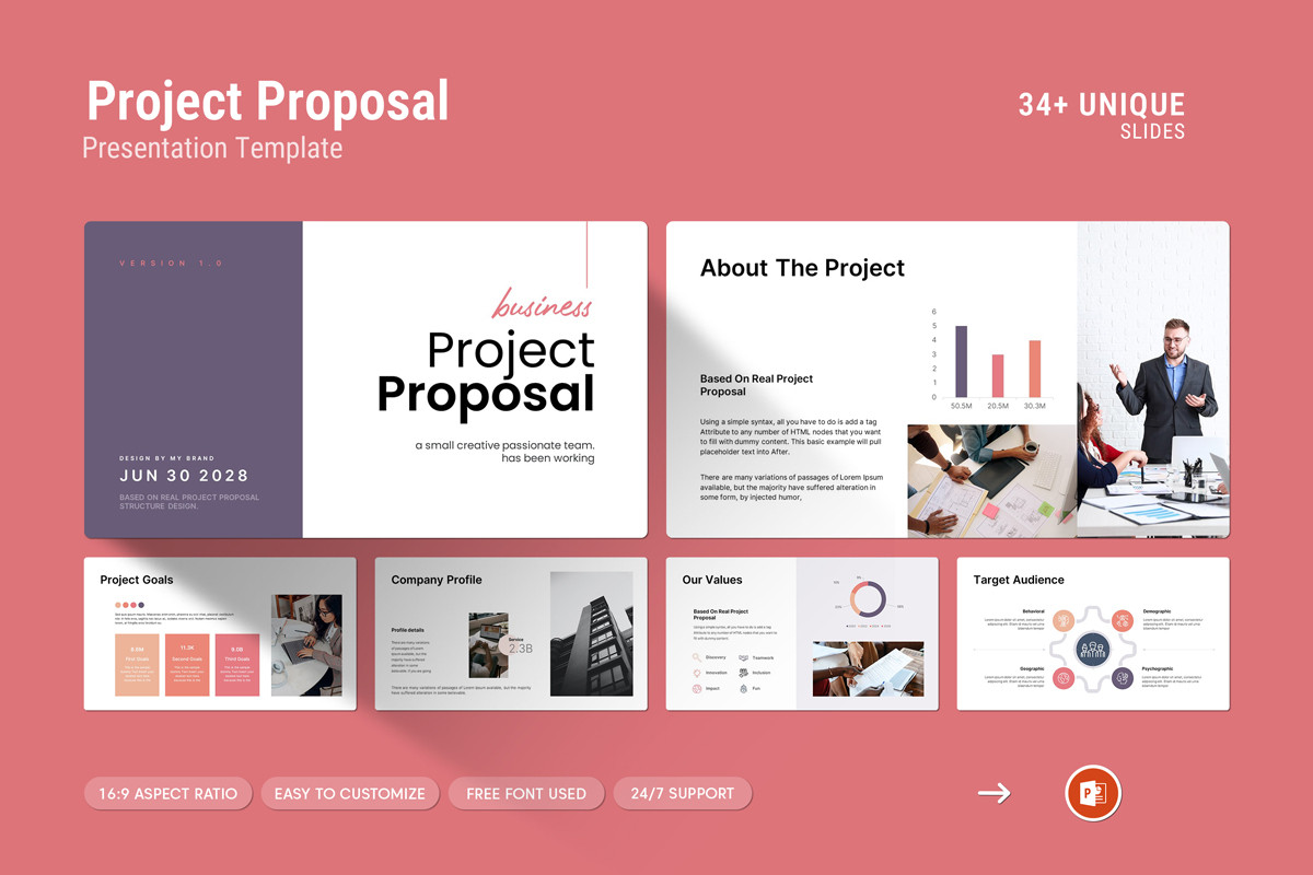 Project Proposal PowerPoint Presentation Template | Nulivo Market