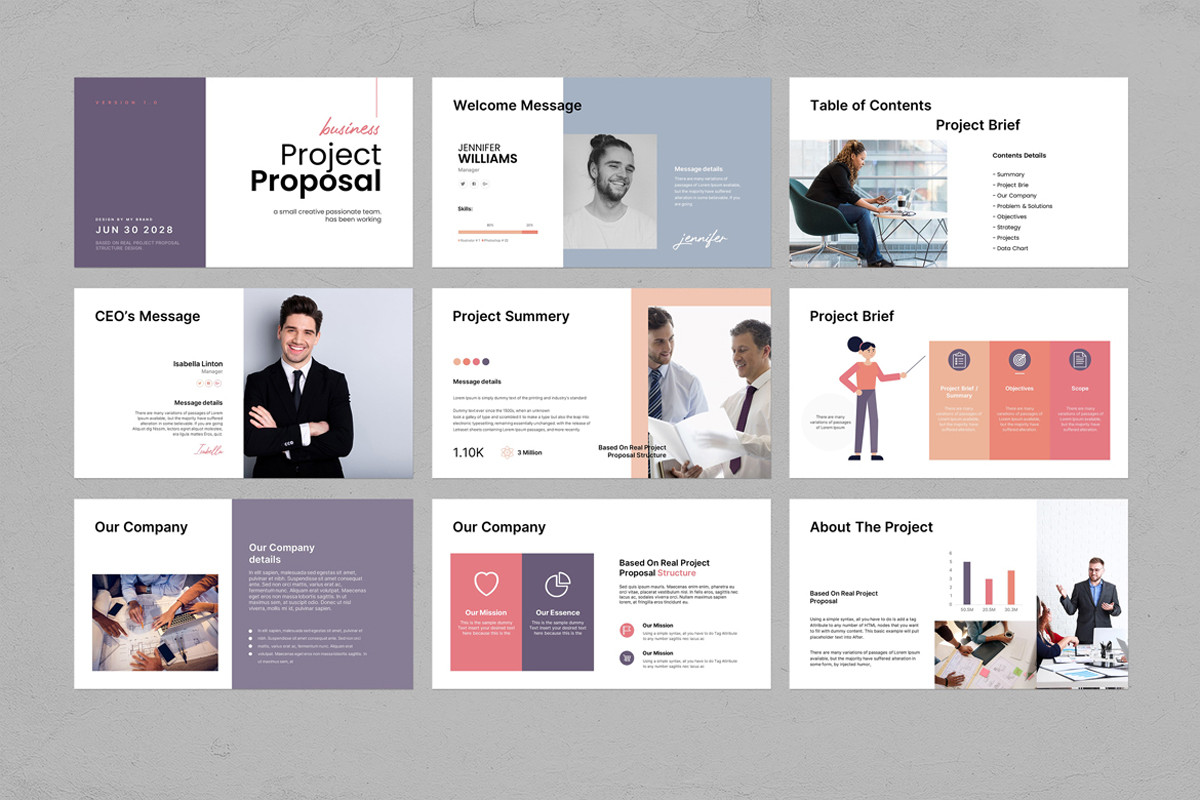 Project Proposal PowerPoint Presentation Template | Nulivo Market