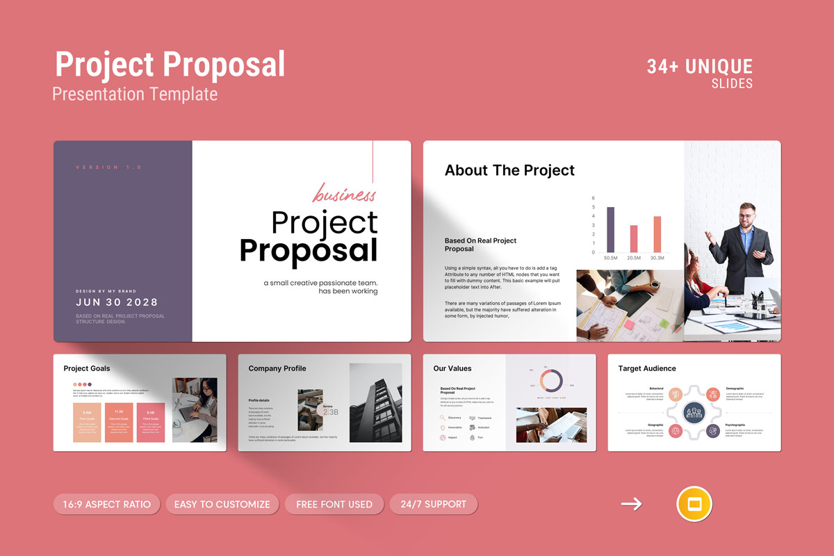 Project Proposal Google Slides Presentation Template | Nulivo Market