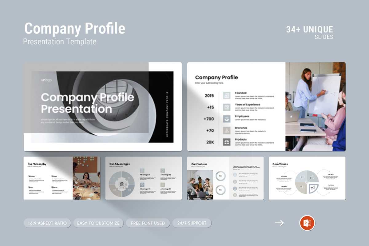 Comapny Profile PowerPoint Presentation Template | Nulivo Market