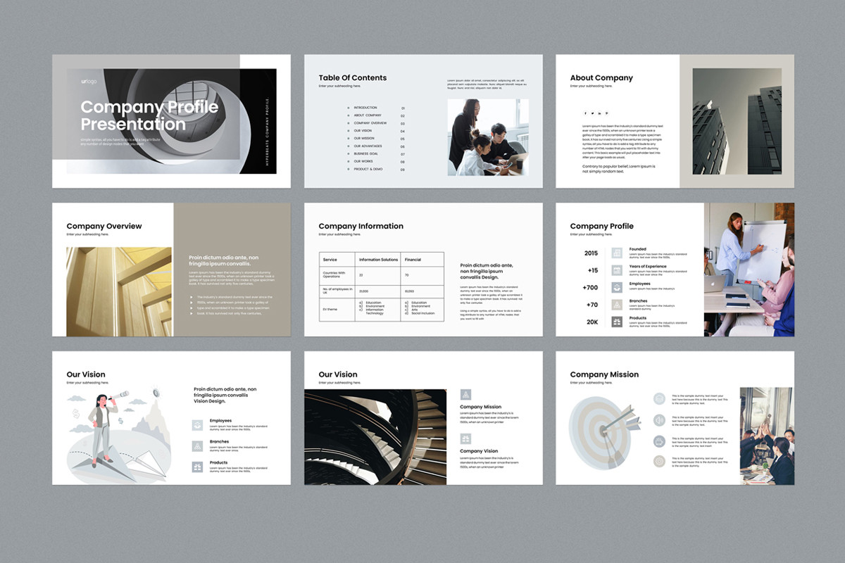 Comapny Profile PowerPoint Presentation Template | Nulivo Market