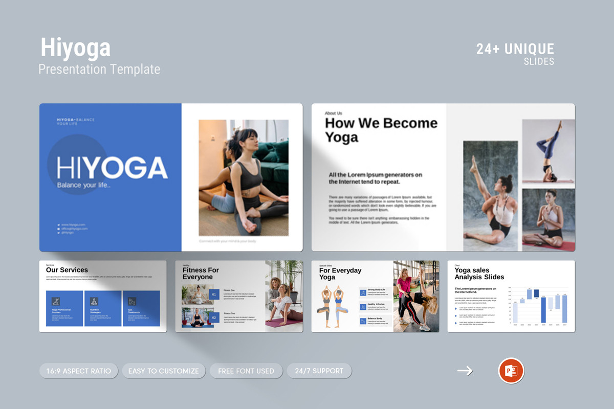 Yoga PowerPoint Presentation Template | Nulivo Market