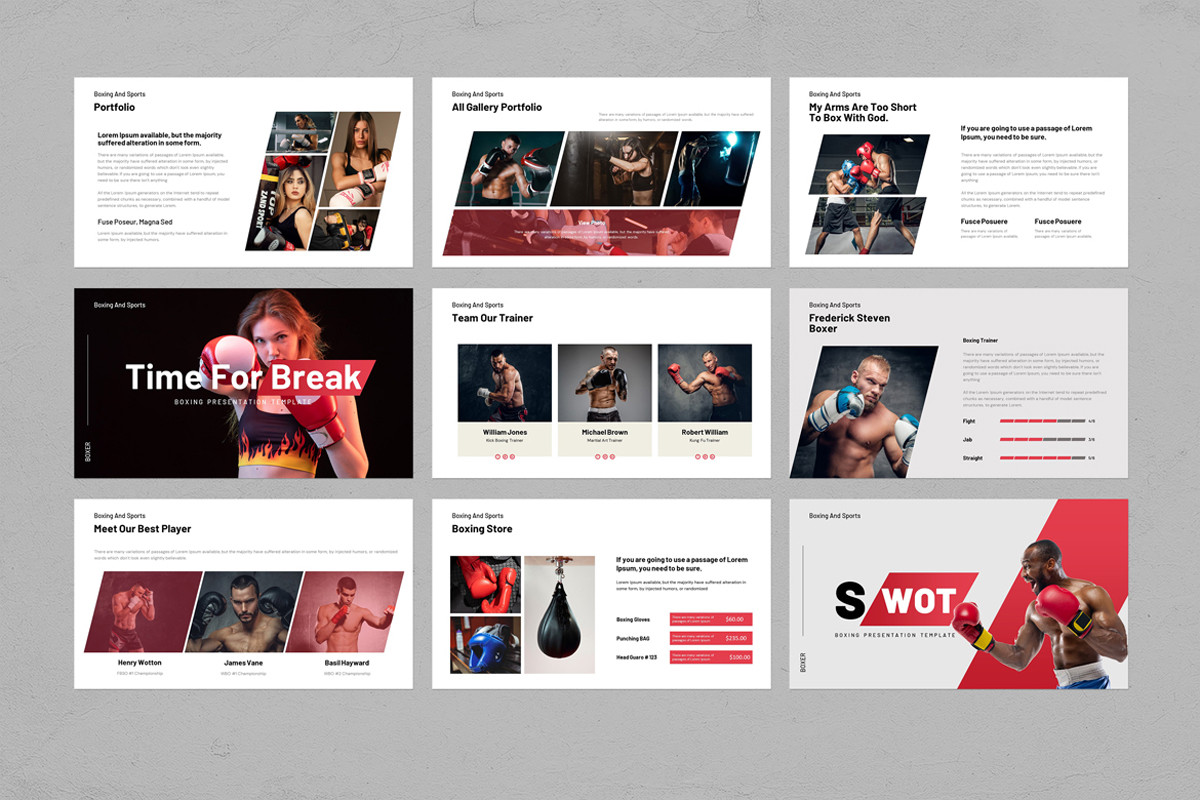Boxer Boxing PowerPoint Presentation Template | Nulivo Market