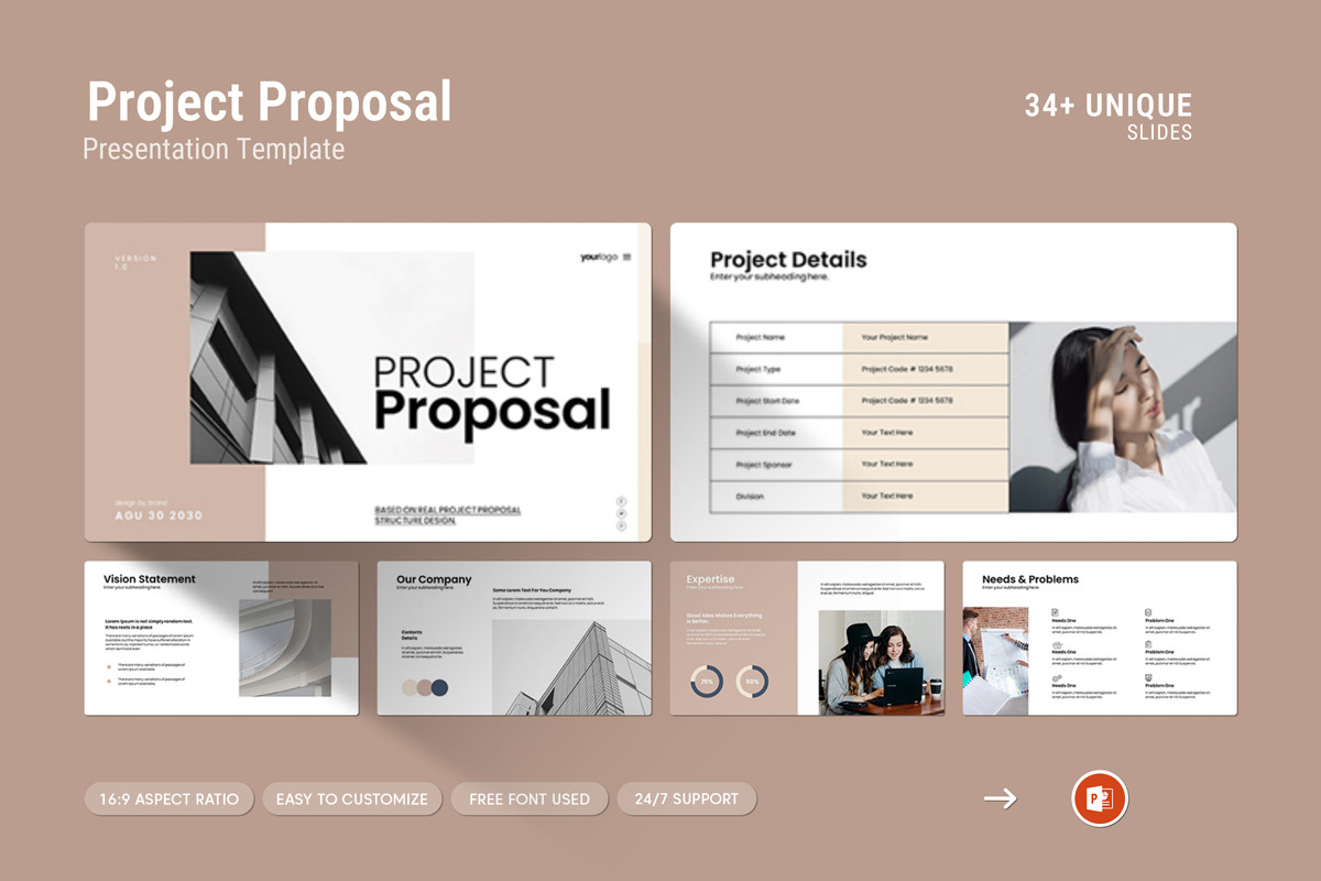 Project Proposal PowerPoint Presentation Template | Nulivo Market