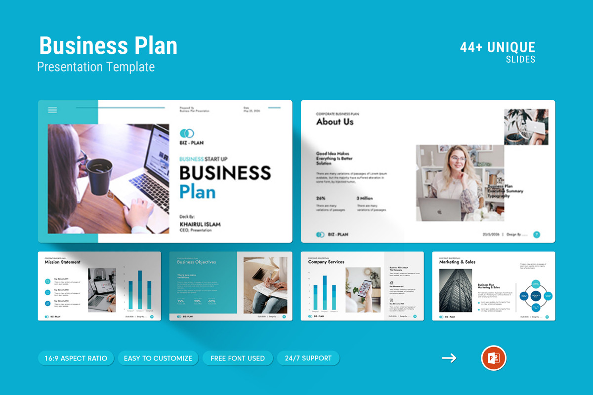 Business Plan PowerPoint Presentation Template | Nulivo Market
