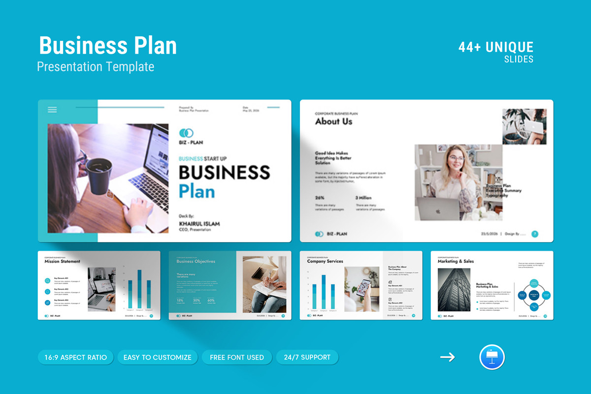 Business Plan Keynote Presentation Template | Nulivo Market