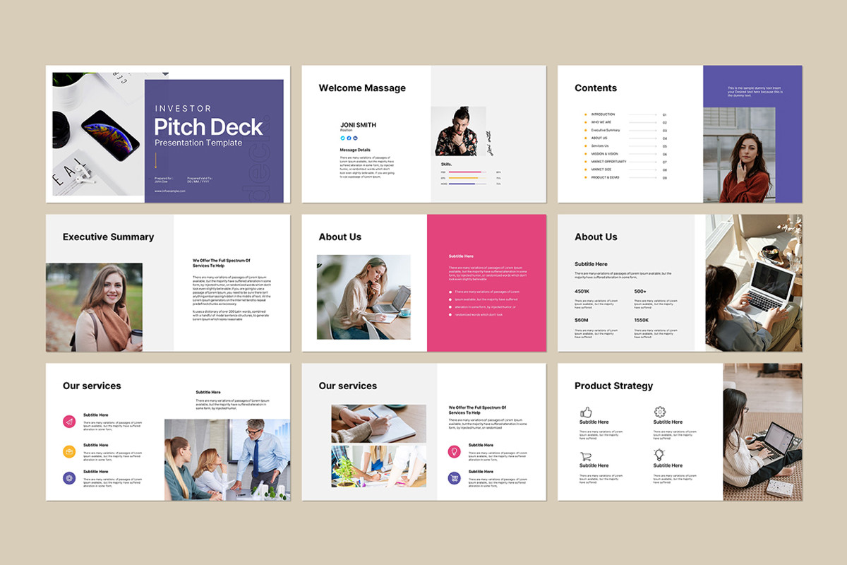 Pitch Deck PowerPoint Presentation Template | Nulivo Market