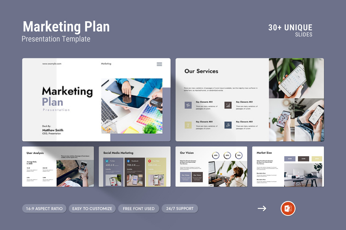 Marketing Plan PowerPoint Presentation Template | Nulivo Market