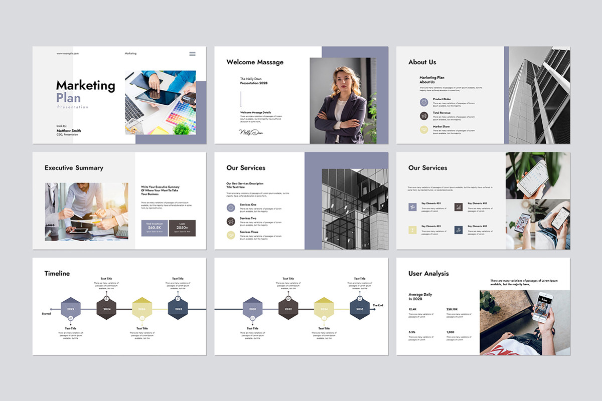 Marketing Plan PowerPoint Presentation Template | Nulivo Market