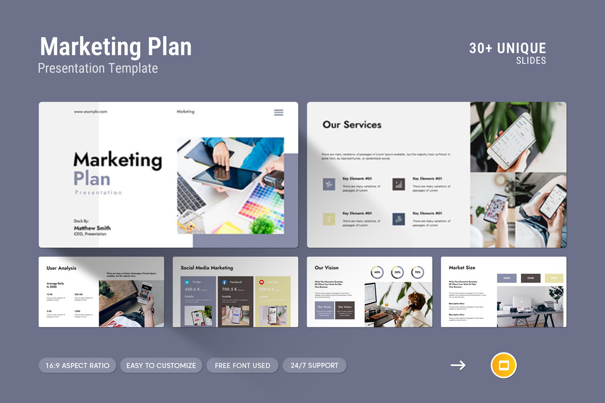 Marketing Plan Google Slides Presentation Template | Nulivo Market