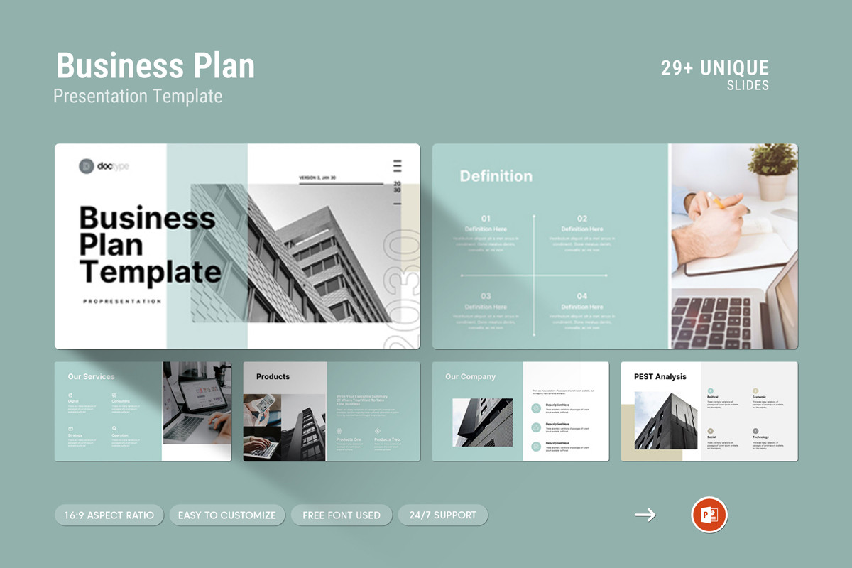 Business Plan PowerPoint Presentation Template | Nulivo Market