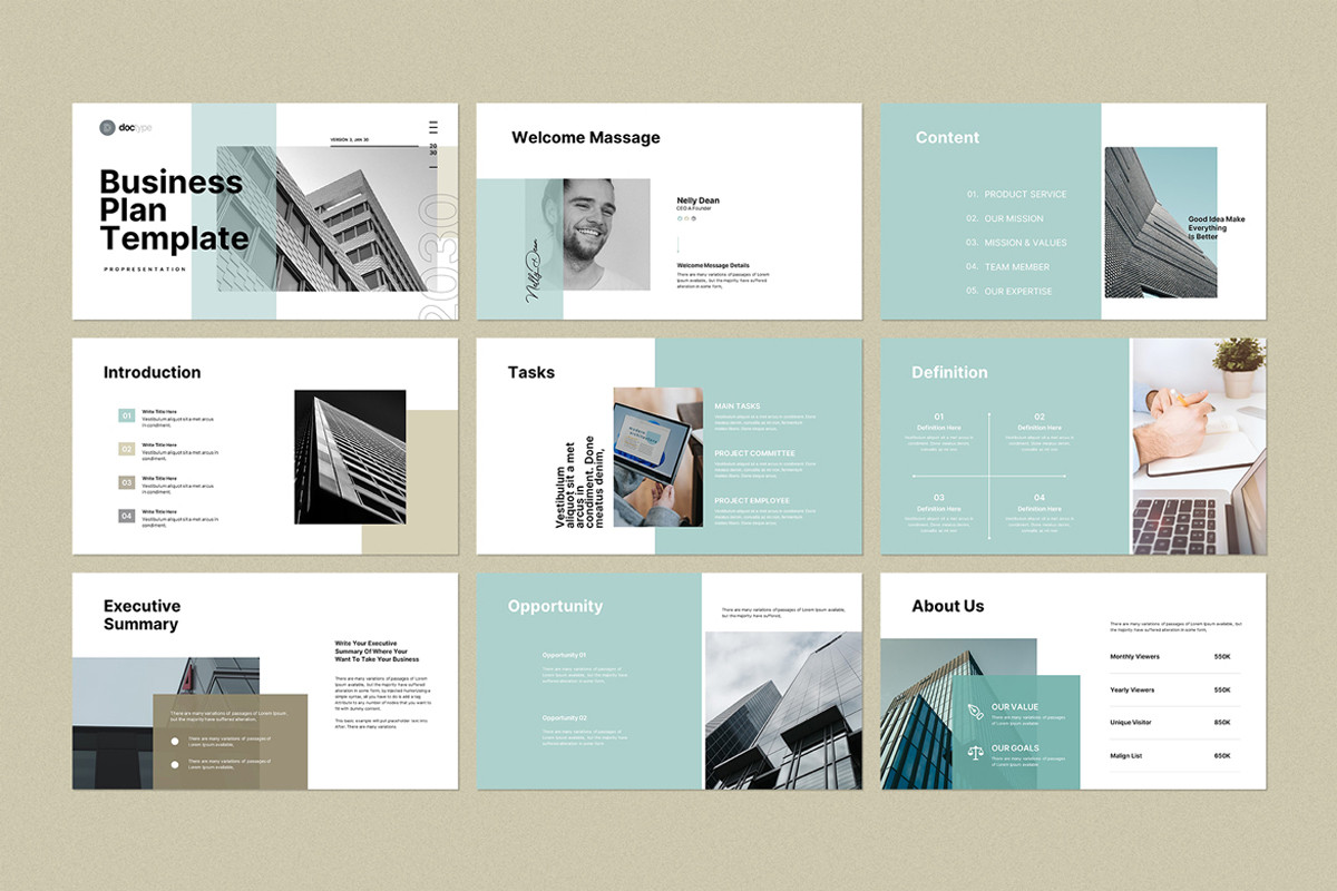 Business Plan PowerPoint Presentation Template | Nulivo Market