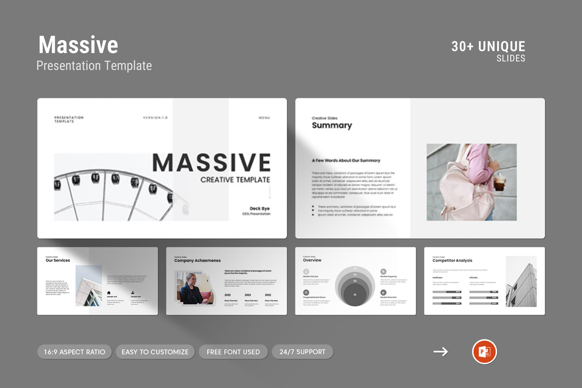 Massive Creative PowerPoint Presentation Template | Nulivo Market