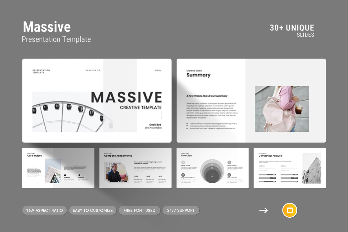 Massive Creative Google Slides Presentation Template | Nulivo Market