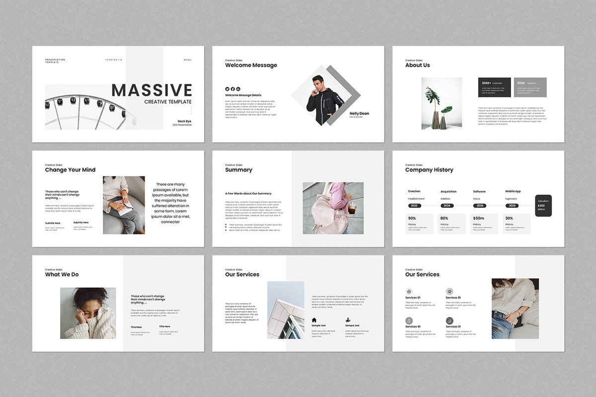 Massive Creative Google Slides Presentation Template | Nulivo Market