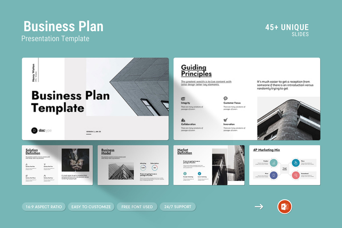 Business Plan PowerPoint Presentation Template | Nulivo Market
