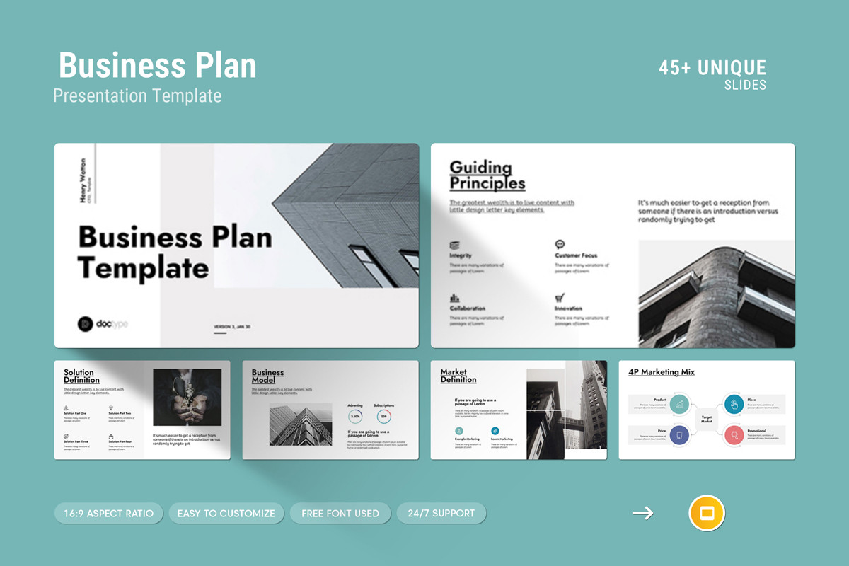Business Plan Google Slides Presentation Template | Nulivo Market