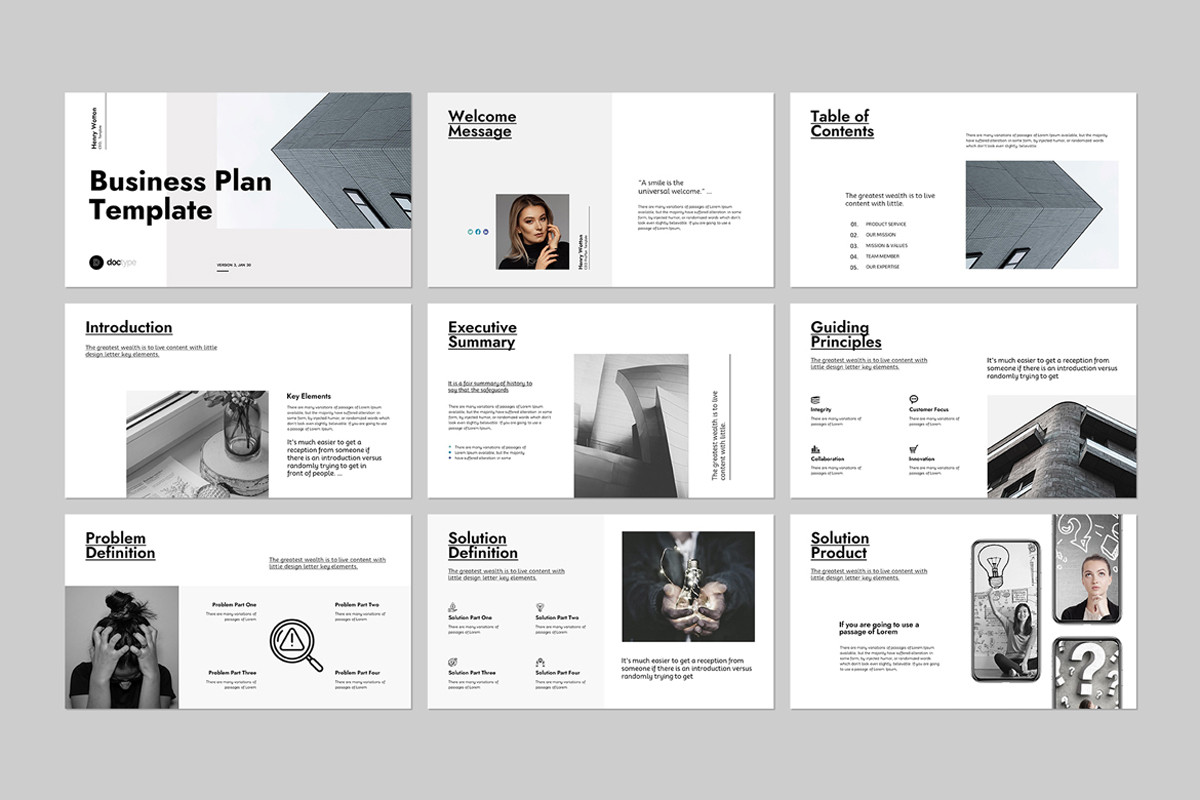 Business Plan Google Slides Presentation Template | Nulivo Market