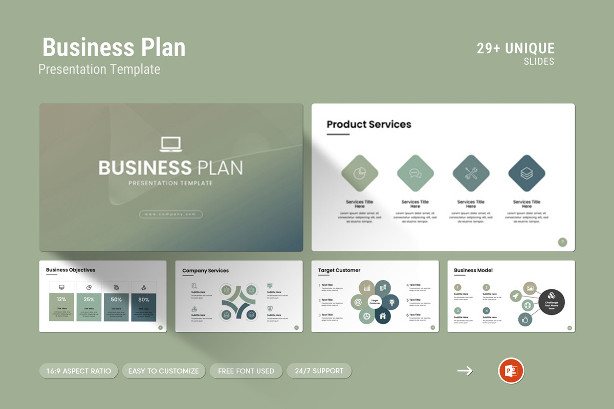 Business Plan PowerPoint Presentation Template | Nulivo Market