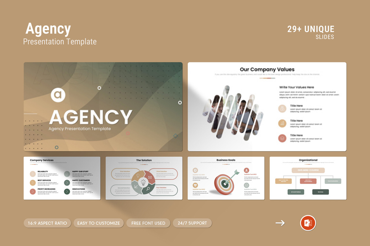 Agency PowerPoint Presentation Template | Nulivo Market