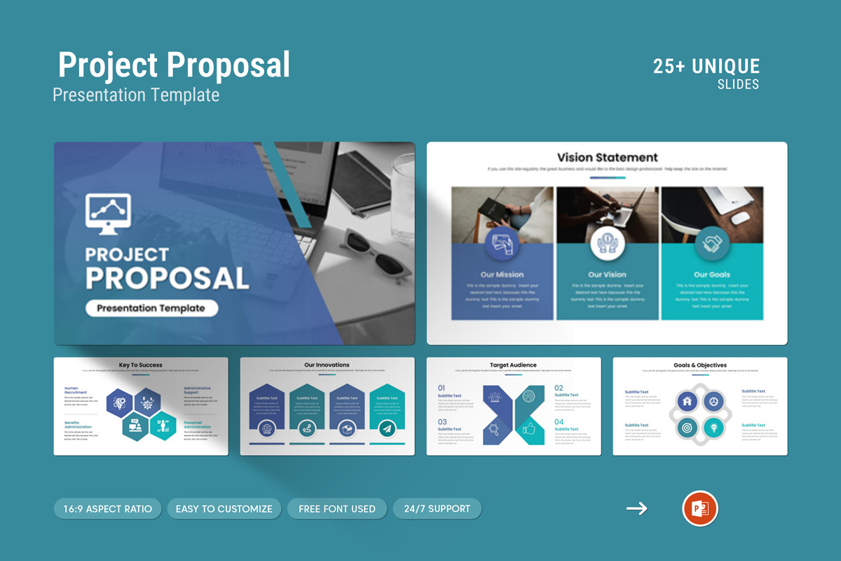 Project Proposal PowerPoint Presentation Template | Nulivo Market