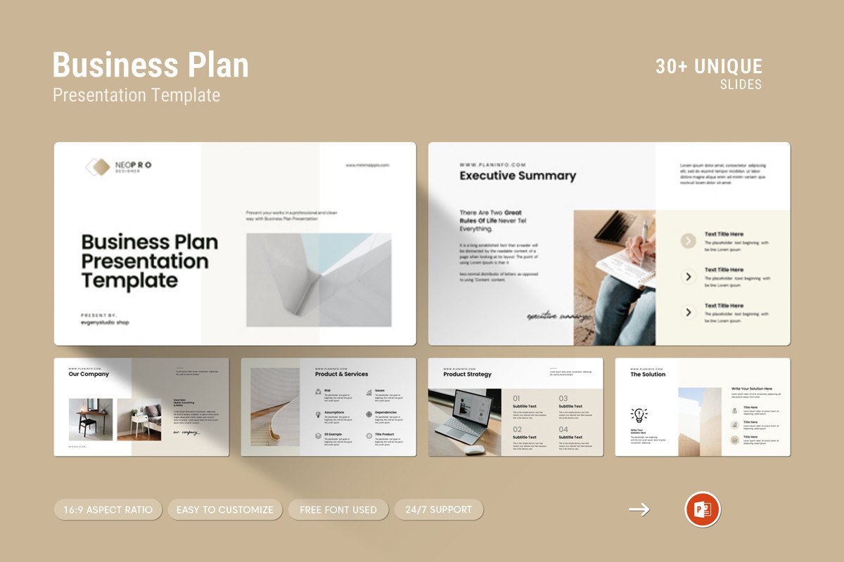 Business Plan PowerPoint Presentation Template | Nulivo Market
