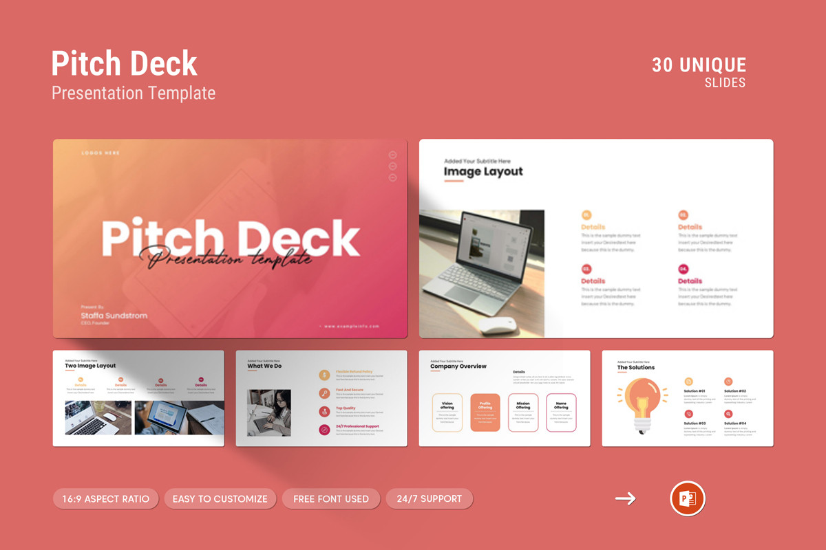 Pitch Deck PowerPoint Presentation Template | Nulivo Market