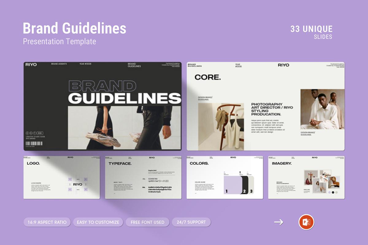 Brand Guideline PowerPoint Presentation Template | Nulivo Market