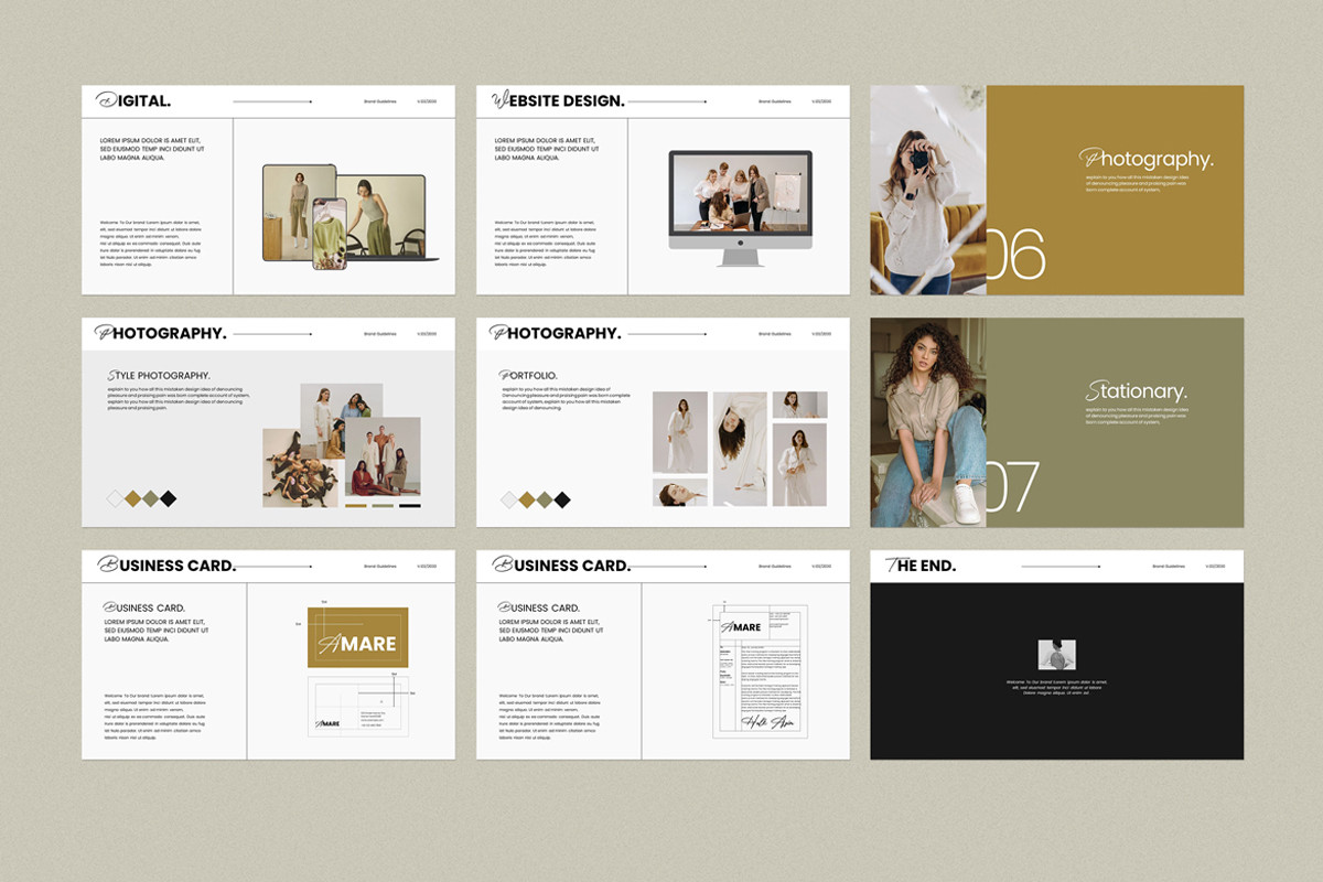 Brand Guidelines PowerPoint Template Presentation | Nulivo Market