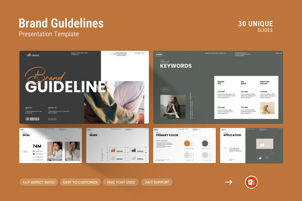Brand Guideline PowerPoint Presentation Template | Nulivo Market